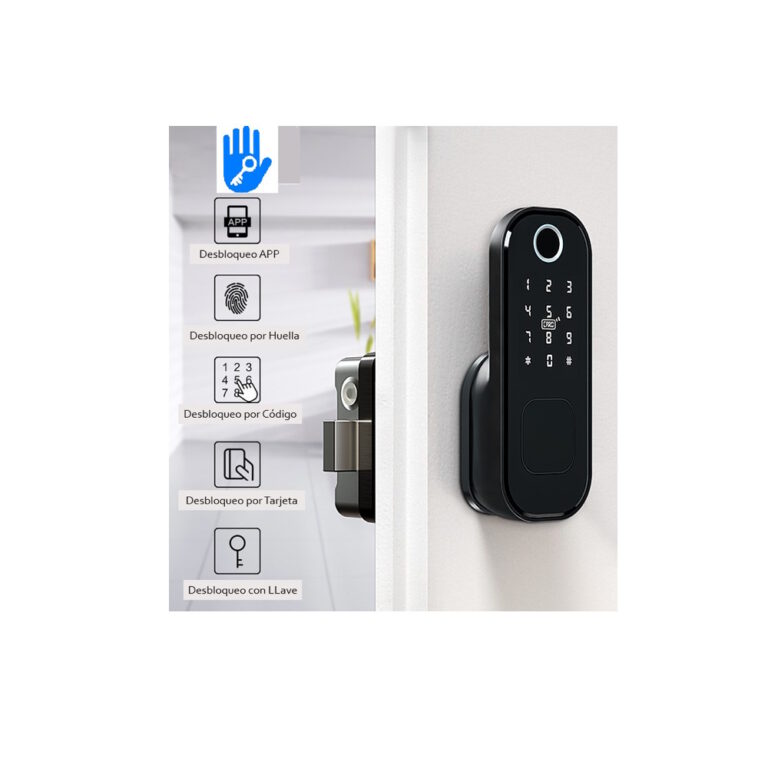 Cerradura inteligente exterior App, huella, código, tarjeta y llave ...
