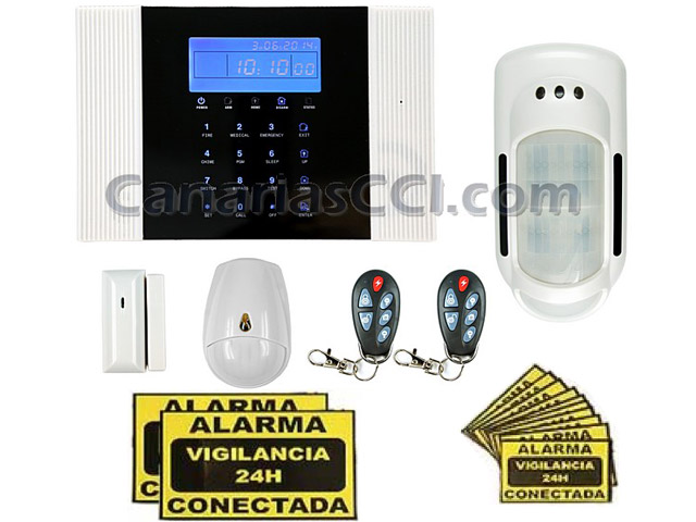 Alarma inalámbrica perimetral Safemax línea fija y GSM kit ampliable